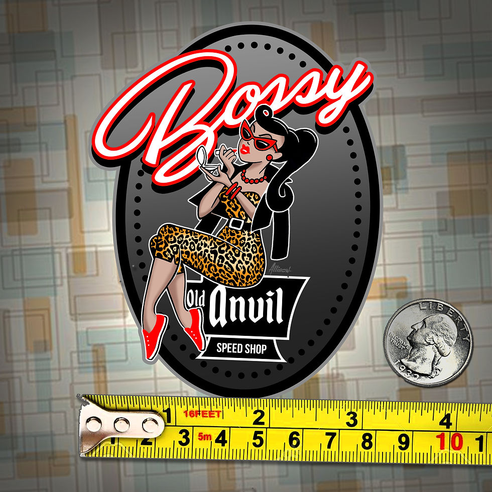 Bossy Pin-Up Sticker | OLDANVILspeedshop