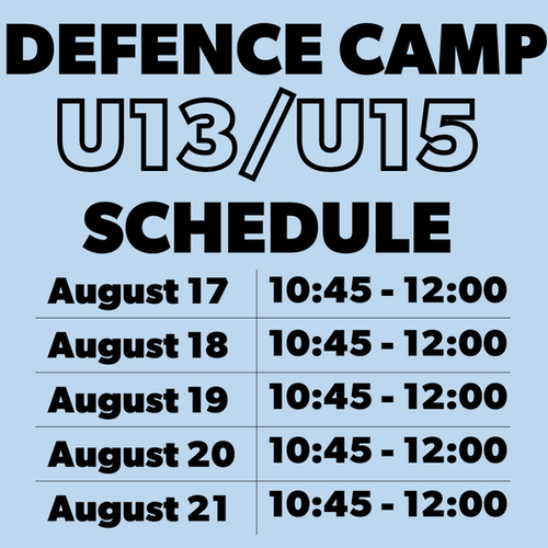 U13/U15 Defence Camp Clinic Registration | TBS Source for Sport
