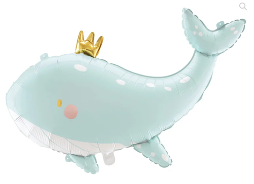 FOIL BALLOON WHALE SKY BLUE (93X60CM) | Xicali balloons