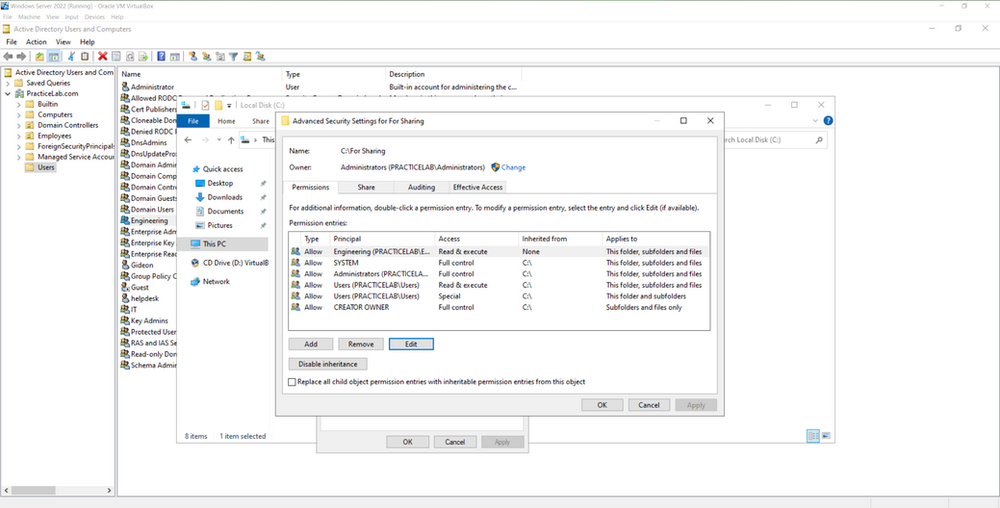 Active Directory Tasks for Practice