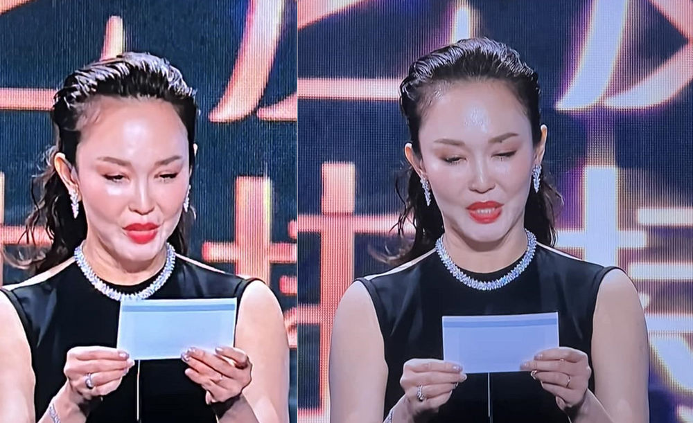 Lao auntie Fann Wong's face appears super shiny on TV..... | prolific-skins