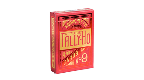 Tally-Ho Red (Circle) MetalLuxe Playing Cards | Magic Corner