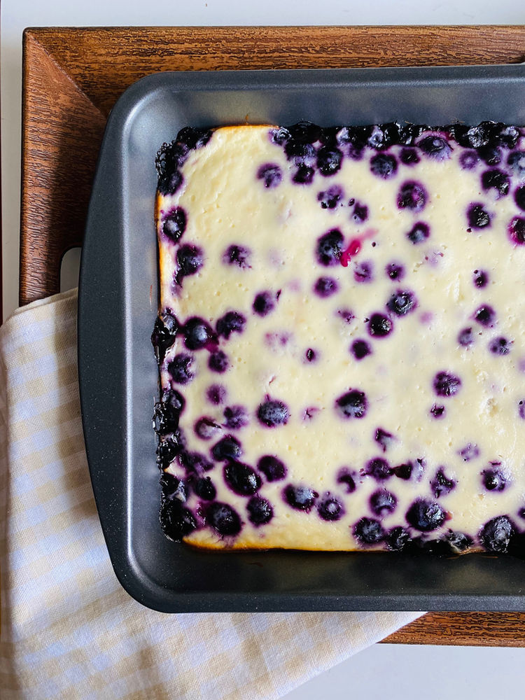 Blueberry Cream Flan