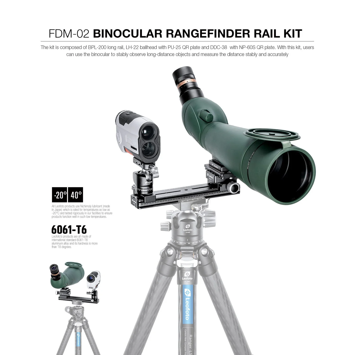 Leofoto FDM-02 Sport Optics Mounting Kit | Venatics Gear