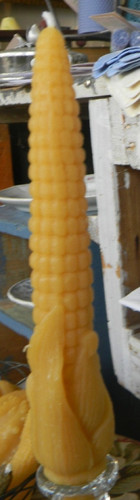 Large Corn Candlestick 9.75" tall | Vermont HoneyLights