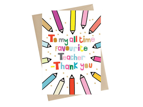 All Time Favourite Teacher Thank You Card | House to Haven