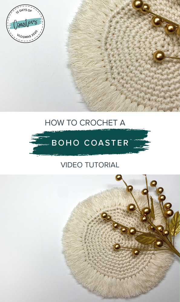 How to Crochet a Boho Coaster