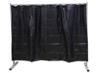 1-Panel Mobile Protective Screen With Curtain