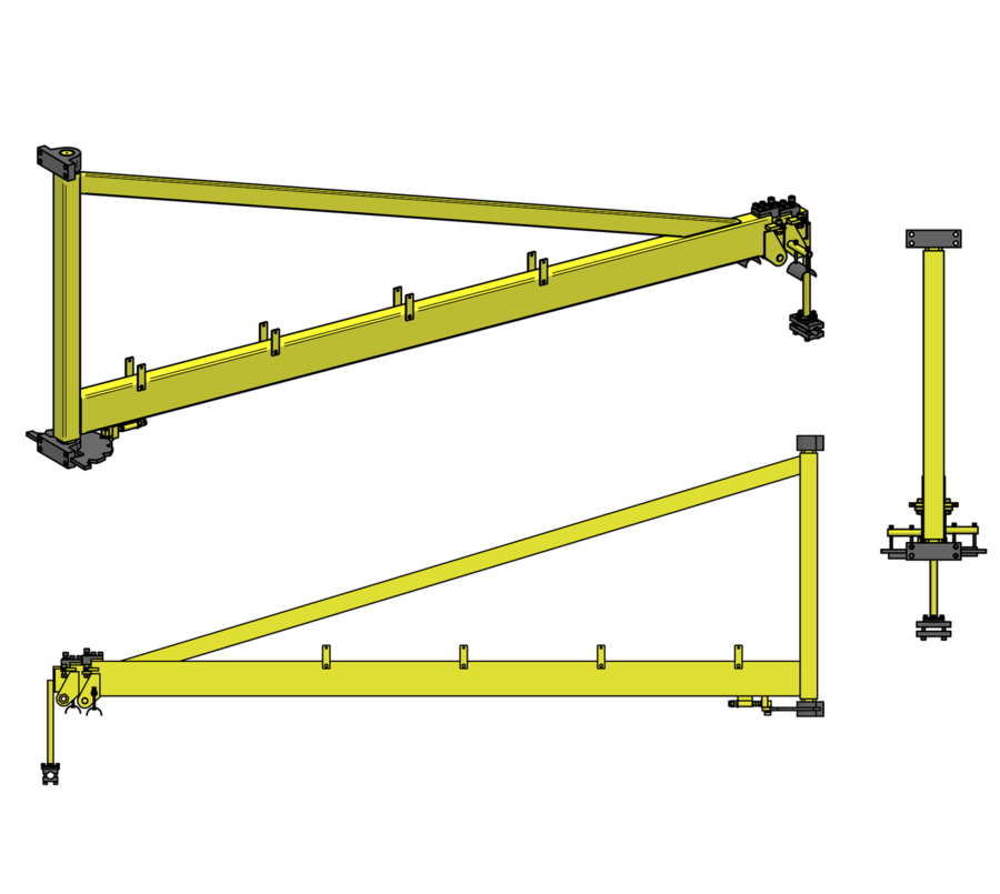 Wall-Mounted Telescopic Wire Feeder Boom