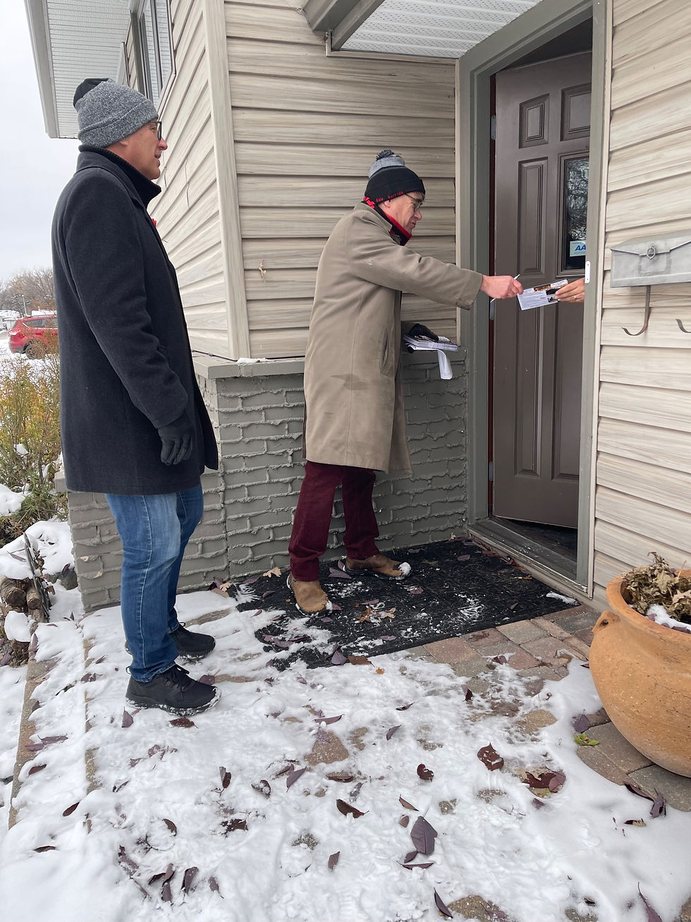 Door knocking with the Mayor!