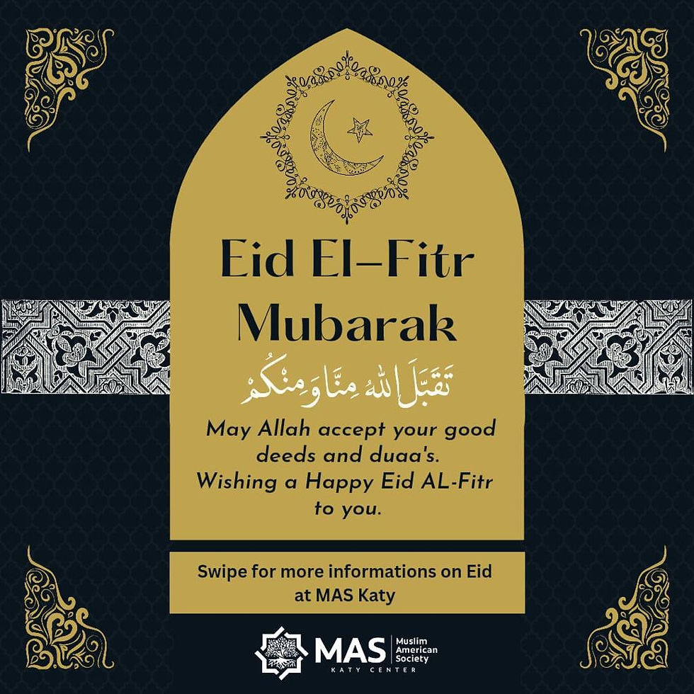 Eid Info | MAS KATY CENTER