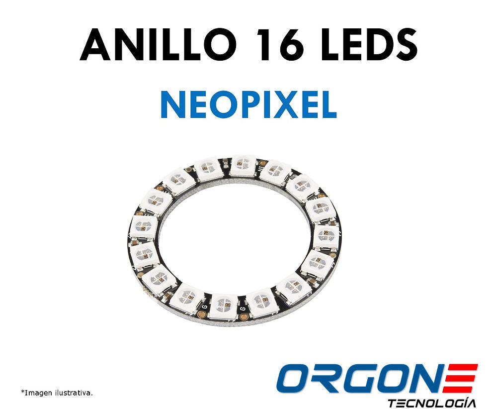 Anillo de LEDs 16 bits RGB WS2812 | orgontec