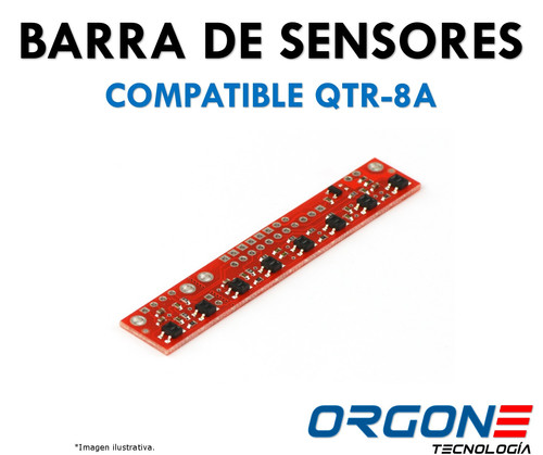 Barra de Sensores IR Compatible QTR-8A | orgontec