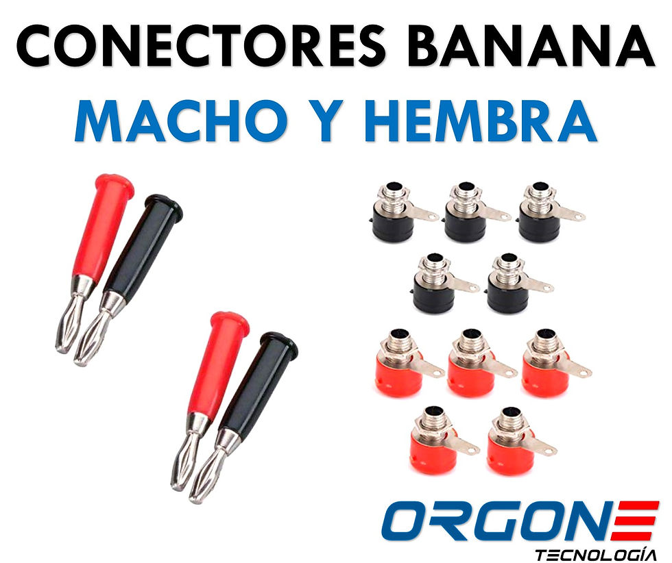 Conectores Banana Macho y Hembra | orgontec