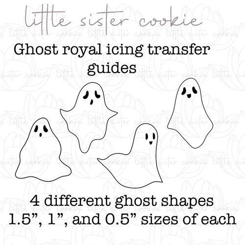 Ghost Transfer Sheet | Little Sister Cookie