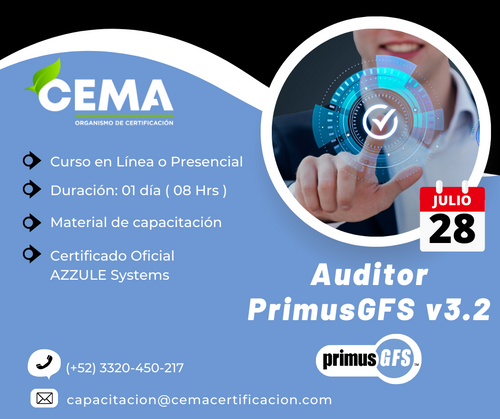 CURSO OFICIAL AUDITOR PRIMUSGFS V3.2 | Cema Certificadora M