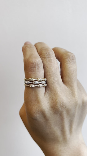 3 Tone Bubble Ring Set | Laine Limited