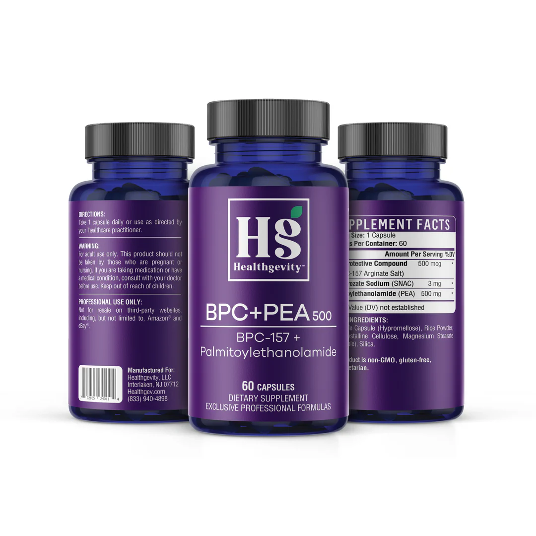 BPC 157 500 mcg and PEA 500 mg x 60 Capsules | Better With Age Club