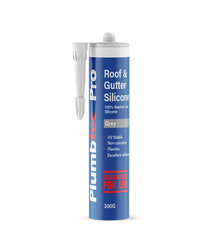 Roof & Gutter Silicone, Grey, 300g | Plumbtec Pro