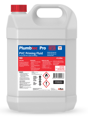Priming Fluid, Red, 4 Litre | Plumbtec Pro