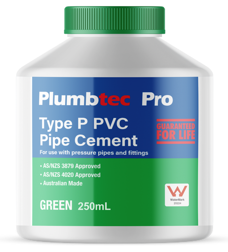 Type P Solvent Cement, Green, 250ml | Plumbtec Pro