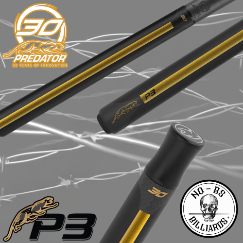 Predator 30th Anniversary Limited Edition P3 Racer Gold Pool Cue - No ...