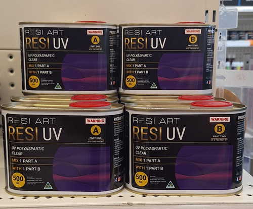 RESI UV POLYASPARTIC CLEAR TOPCOAT 1L KIT | Little Shop Of Resin
