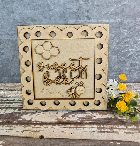 Sweet as Can Bee Insert with Square Interchangeable Frame | Rockin 1