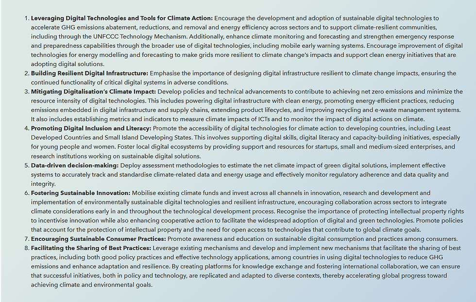 The SMARTS Center aligns with the COP29 Declaration on Green Digital ...