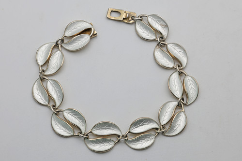 Mid 20th century silver and enamel David Andersen bracelet ...