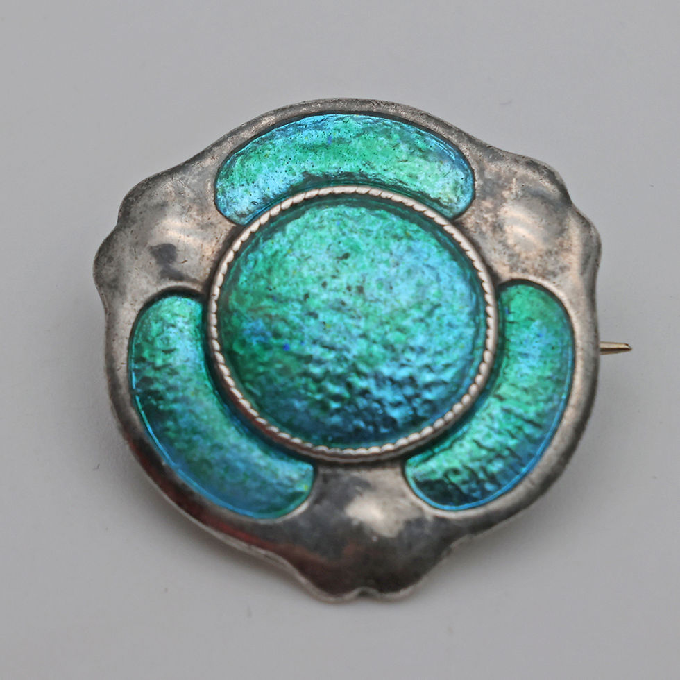 Arts & Crafts Charles Horner silver enamel brooch | antiquesinoxford