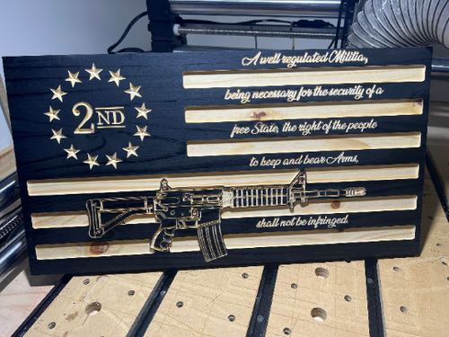 2nd Amendment Wooden Flag, Wooden Flag, CNC Flag, American Flag ...