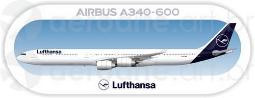 Airbus A340-600 Lufthansa profile sticker | Aeroarte