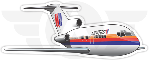 Boeing 727-100 United Airlines aircraft sticker | Aeroarte