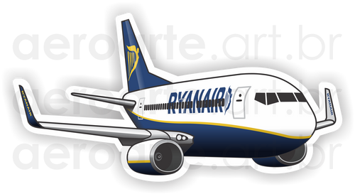 Boeing 737-800 Ryanair aircraft sticker | Aeroarte