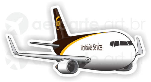 Boeing 767-300F UPS aircraft sticker | Aeroarte
