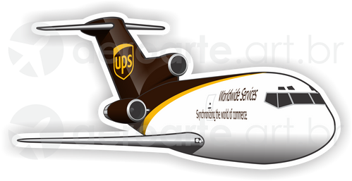 Boeing 727-100F UPS aircraft sticker | Aeroarte