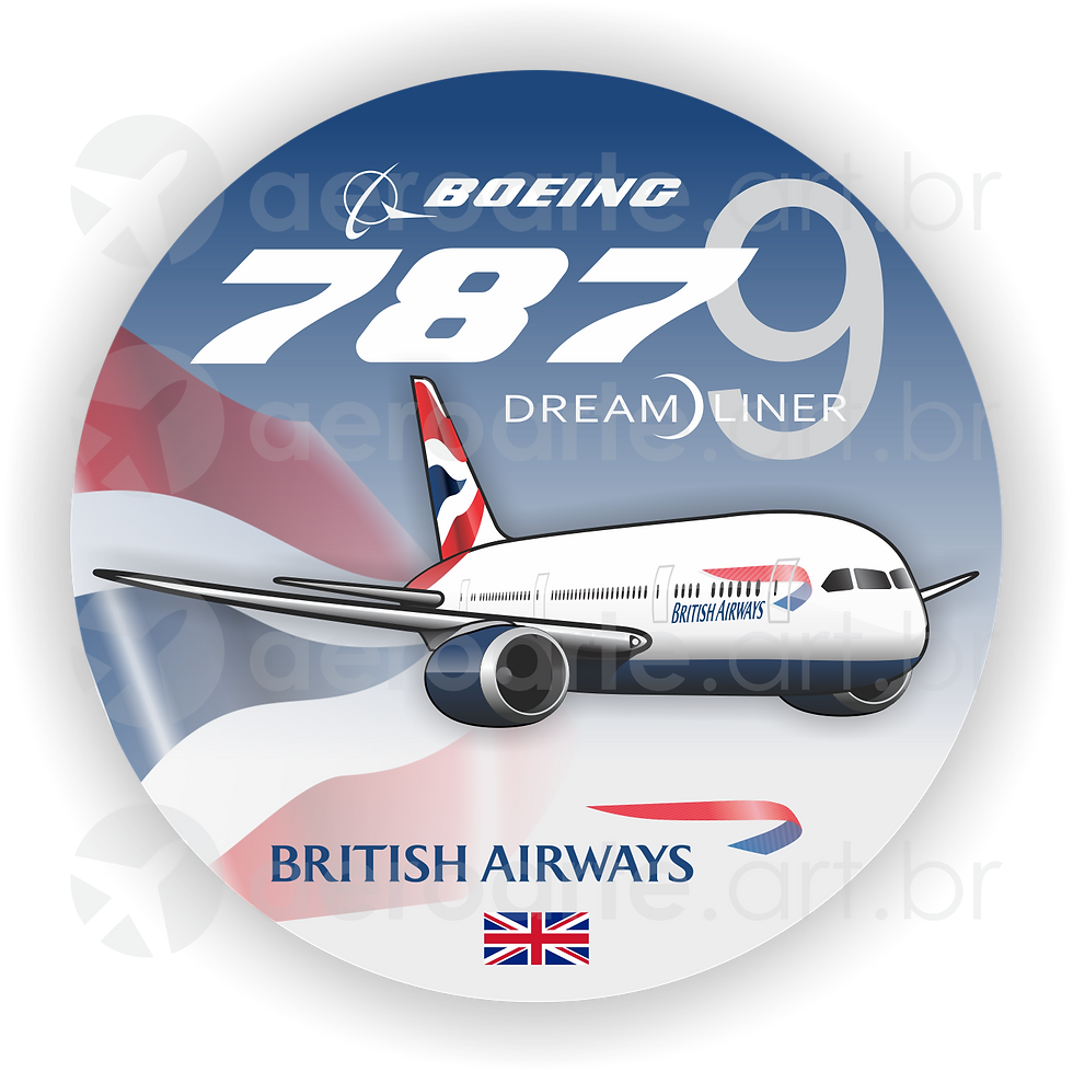 Boeing 787-9 British Airways round sticker | Aeroarte