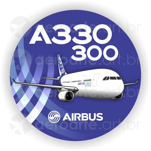 Airbus A330-300 round sticker | Aeroarte