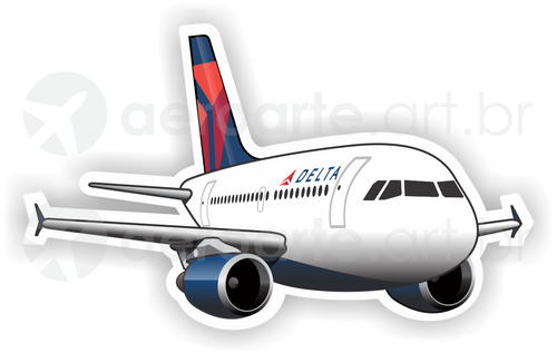 Airbus A319 CFM Delta Airlines aircraft sticker | Aeroarte
