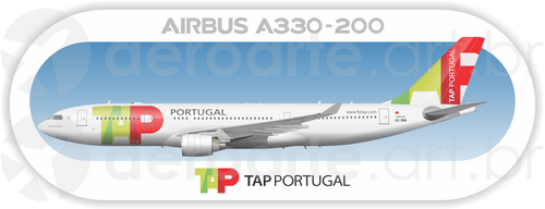 Airbus A330-200 TAP profile sticker | Aeroarte