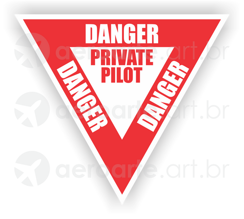 Danger Private Pilot Sticker | Aeroarte
