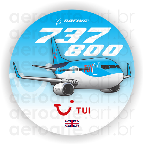 Boeing 737-800 TUI round sticker | Aeroarte