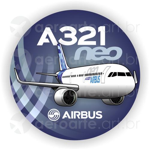 Airbus A321 NEO round sticker | Aeroarte