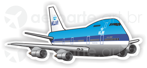 Boeing 747-200 KLM aircraft sticker | Aeroarte