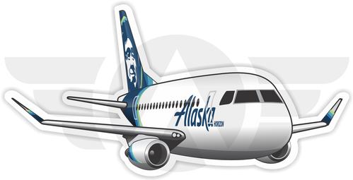 Embraer 175 Alaska Airlines aircraft sticker | Aeroarte
