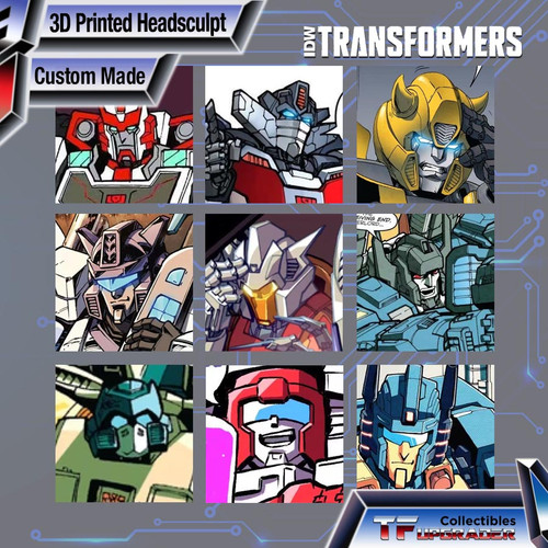3D Printed Headsculpt for Transformers Figure 02 (Unpainted) | TF Upgrader