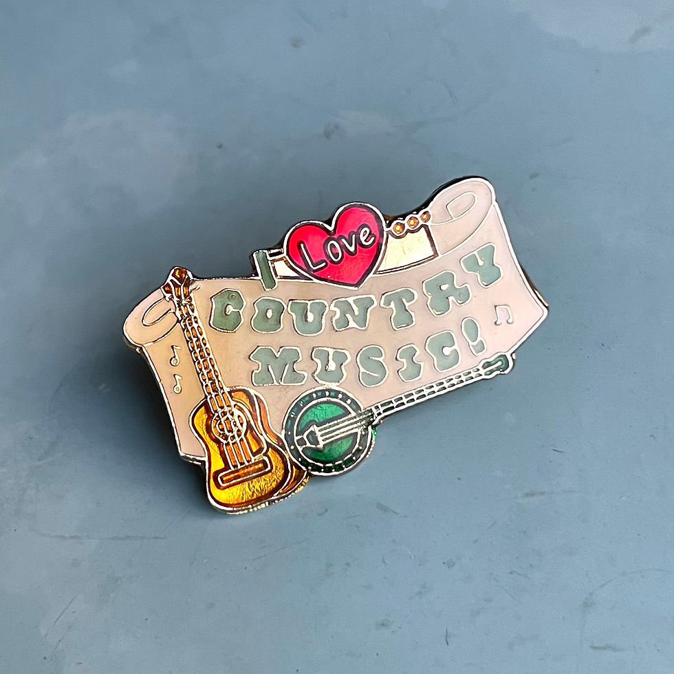 1980s ‘I Love Country Music’ Badge | The Rusty Pin