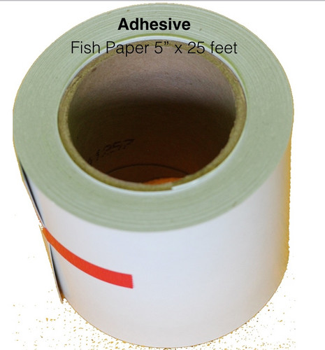 CGA100525FT AdhesiveBacked Fish Paper Rolls 5"x25' | 145ptags