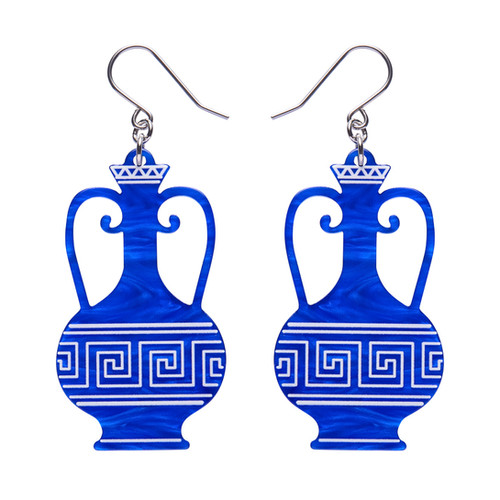 Amphora Drop Earrings - Blue - Greece - Vase | fab-hatters